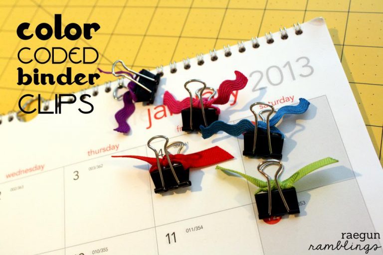 Tutorial: Color Coded Binder Clips - Rae Gun Ramblings